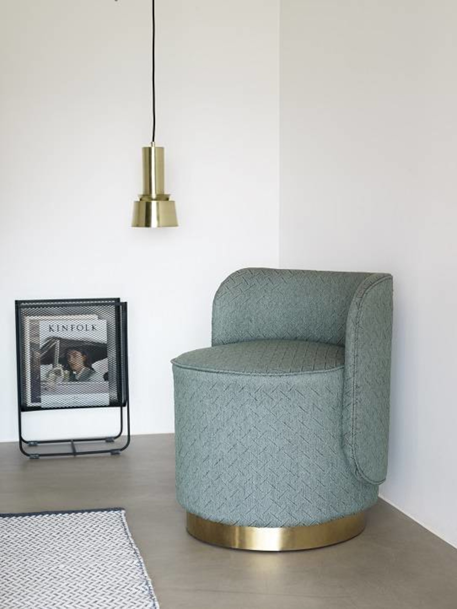 Hübsch hanging lamp brass - LIVING AND CO.