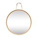 Hübsch wall mirror with leather strap - LIVING AND CO.