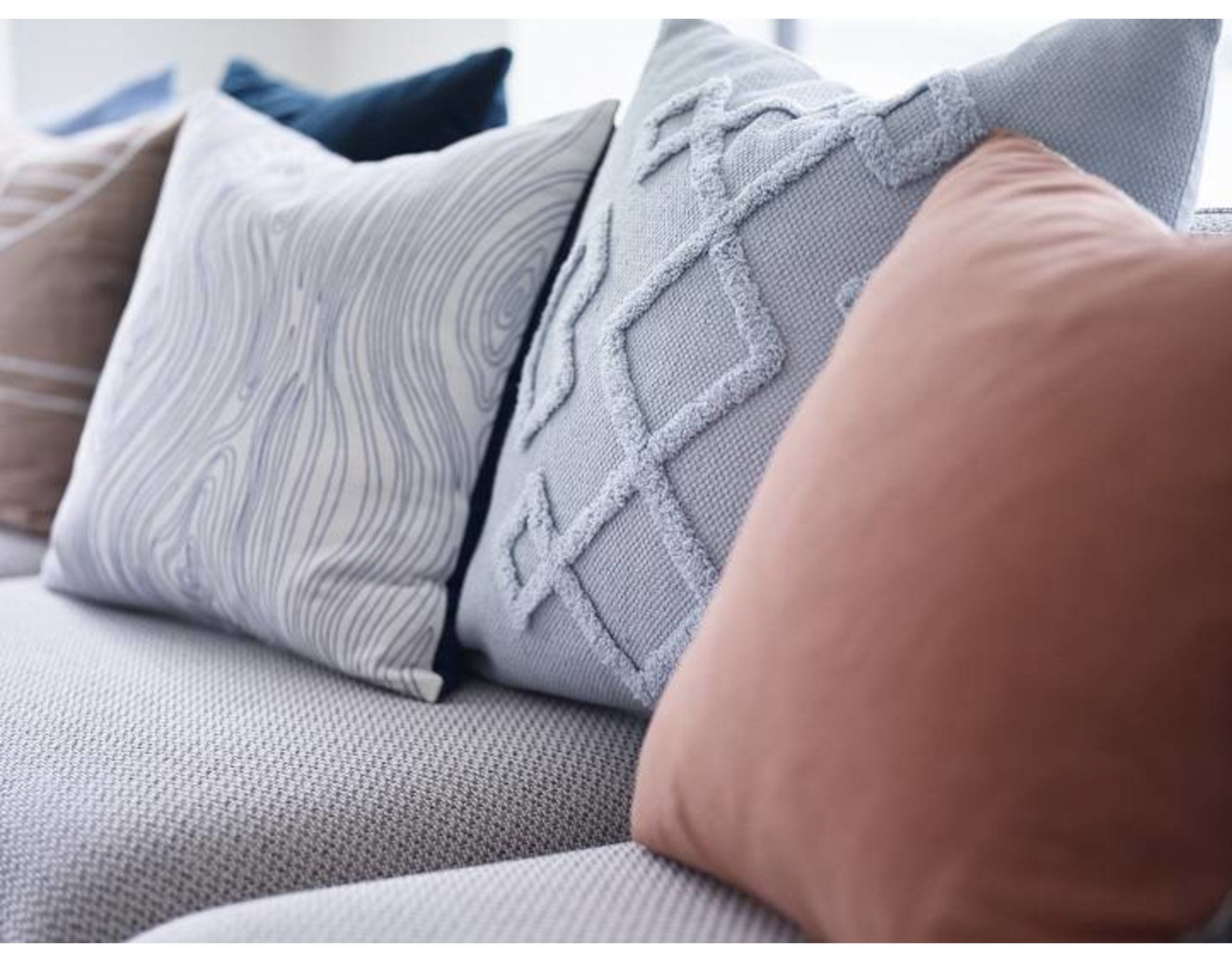 Hübsch Modular sofa light grey 3-seater - LIVING AND CO.