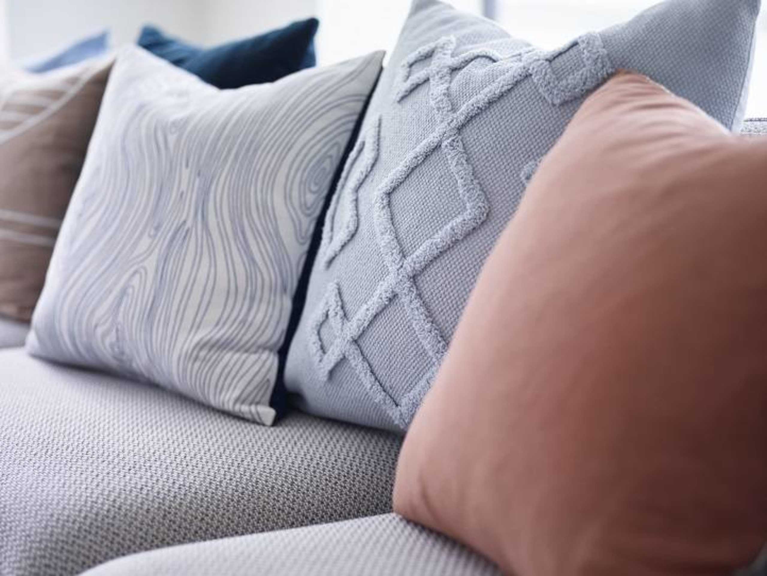 Hübsch Modular sofa light grey 3-seater - LIVING AND CO.