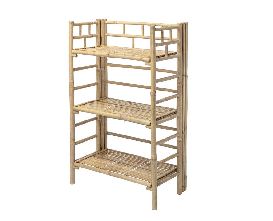 Bloomingville Mini bamboo cabinet with shelves - LIVING AND CO.