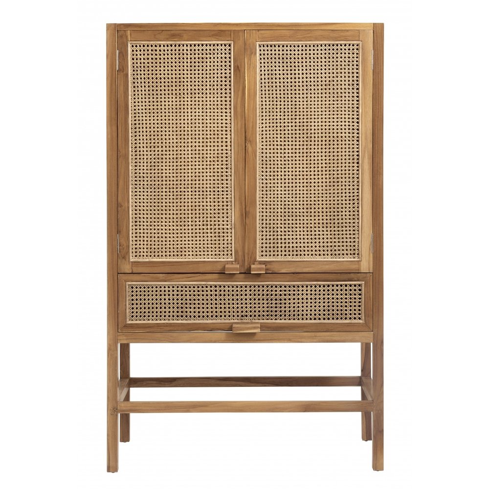 Nordal teak cabinet with webbing - LIVING AND CO.