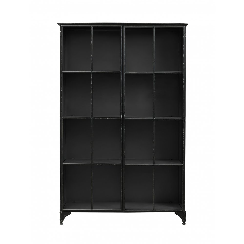 Nordal Downtown ijzeren kast - zwart 120x36x185cm - Living and Company