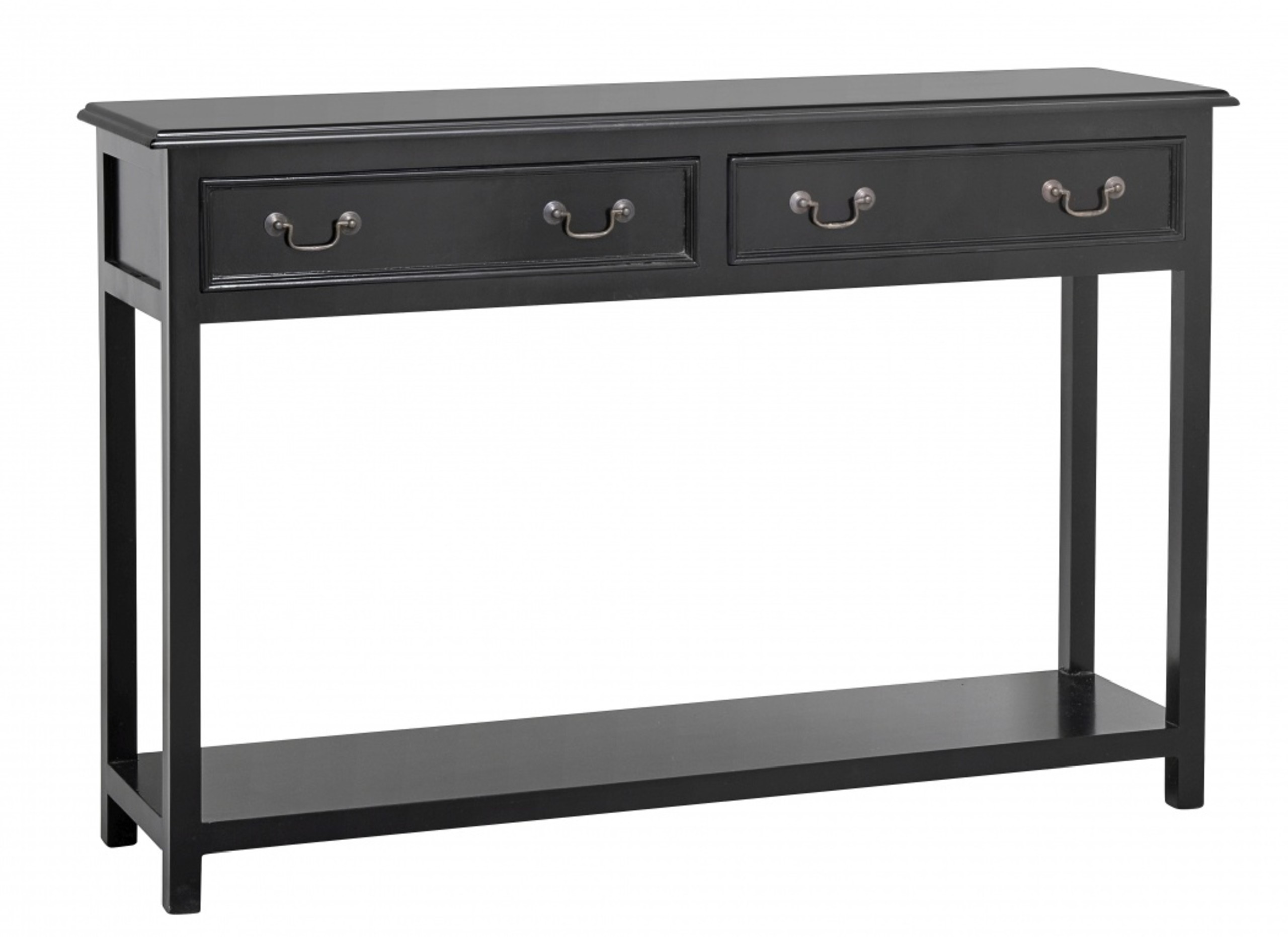 Nordal Moss console table with drawers - black - LIVING AND CO.