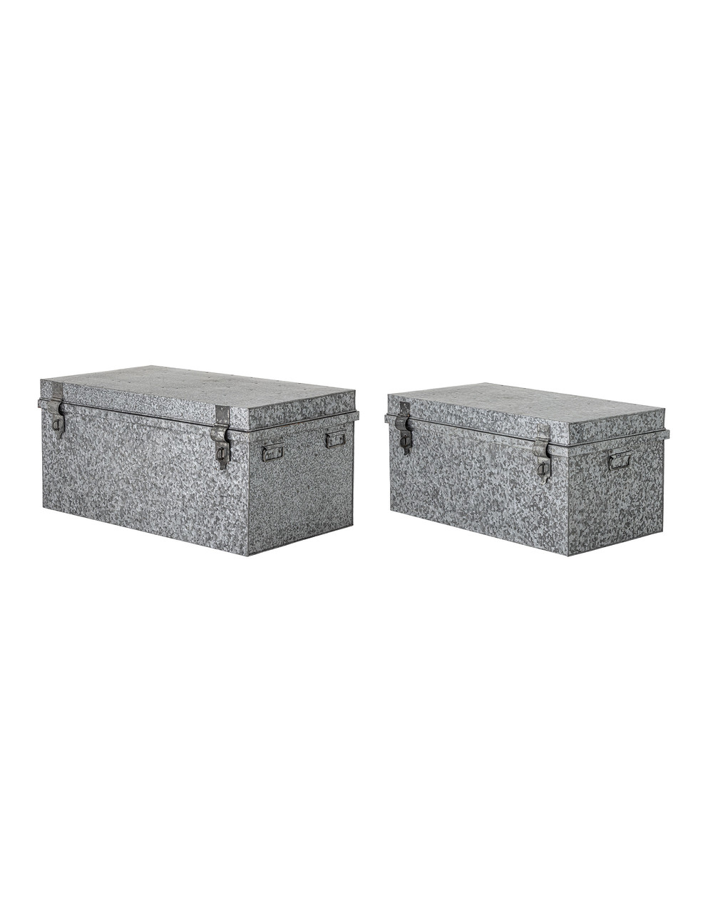 Bloomingville Aufbewahrungsboxen mit Deckel Metall - Silber 2er Set ...