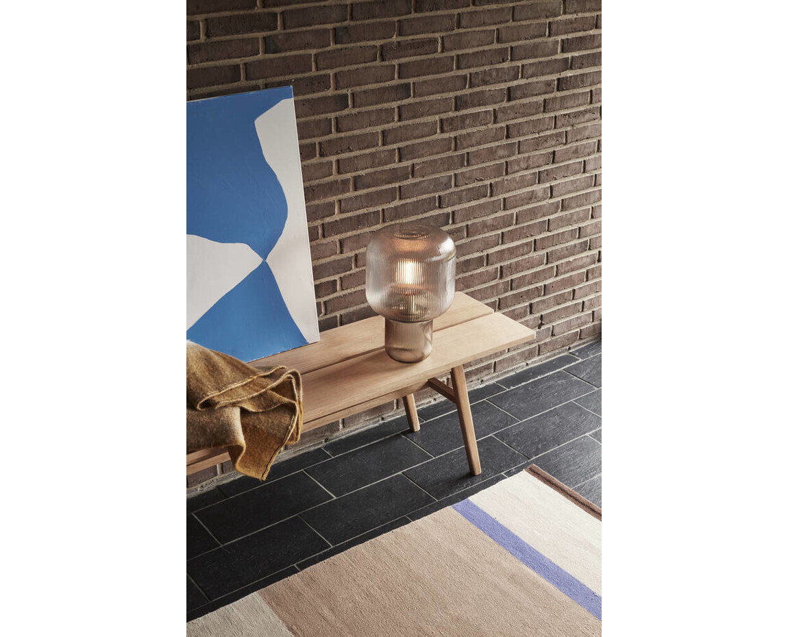 Hübsch Table lamp glass - smoked - LIVING AND CO.