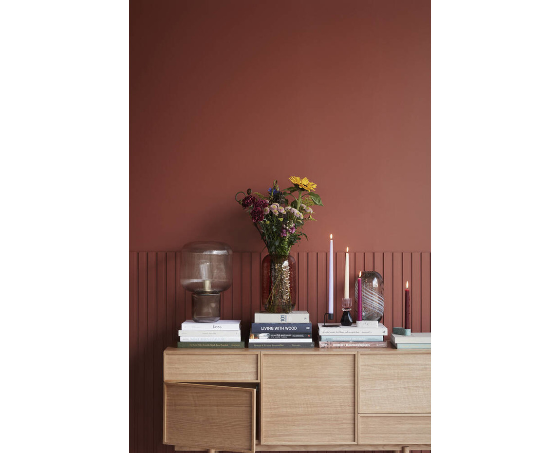 Hübsch Table lamp glass - smoked - LIVING AND CO.