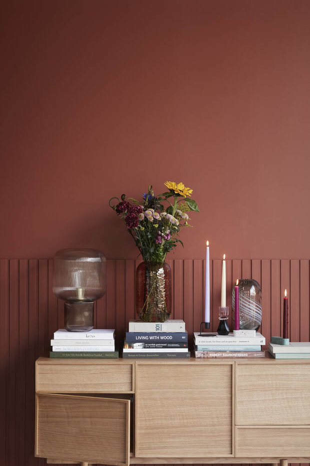 Hübsch Table lamp glass - smoked - LIVING AND CO.