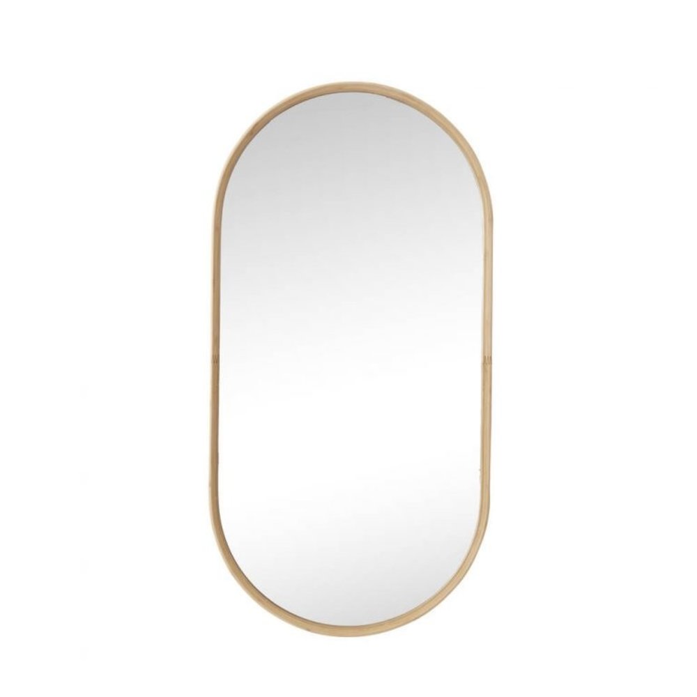 Hübsch Wall mirror bamboo - natural - LIVING AND CO.