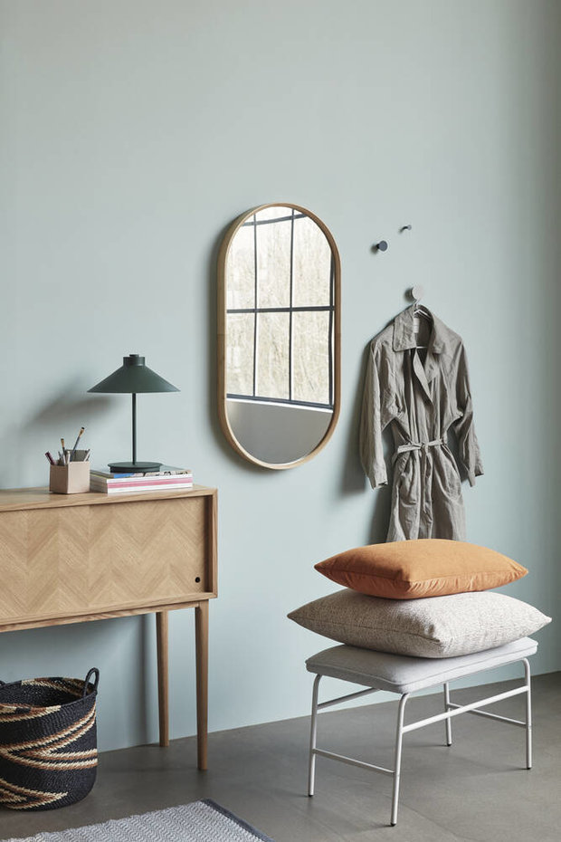 Hübsch Wall mirror bamboo - natural - LIVING AND CO.