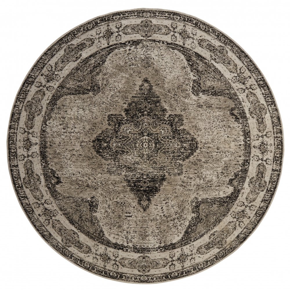 Nordal Venus round rug gray - diameter 140cm - LIVING AND CO.