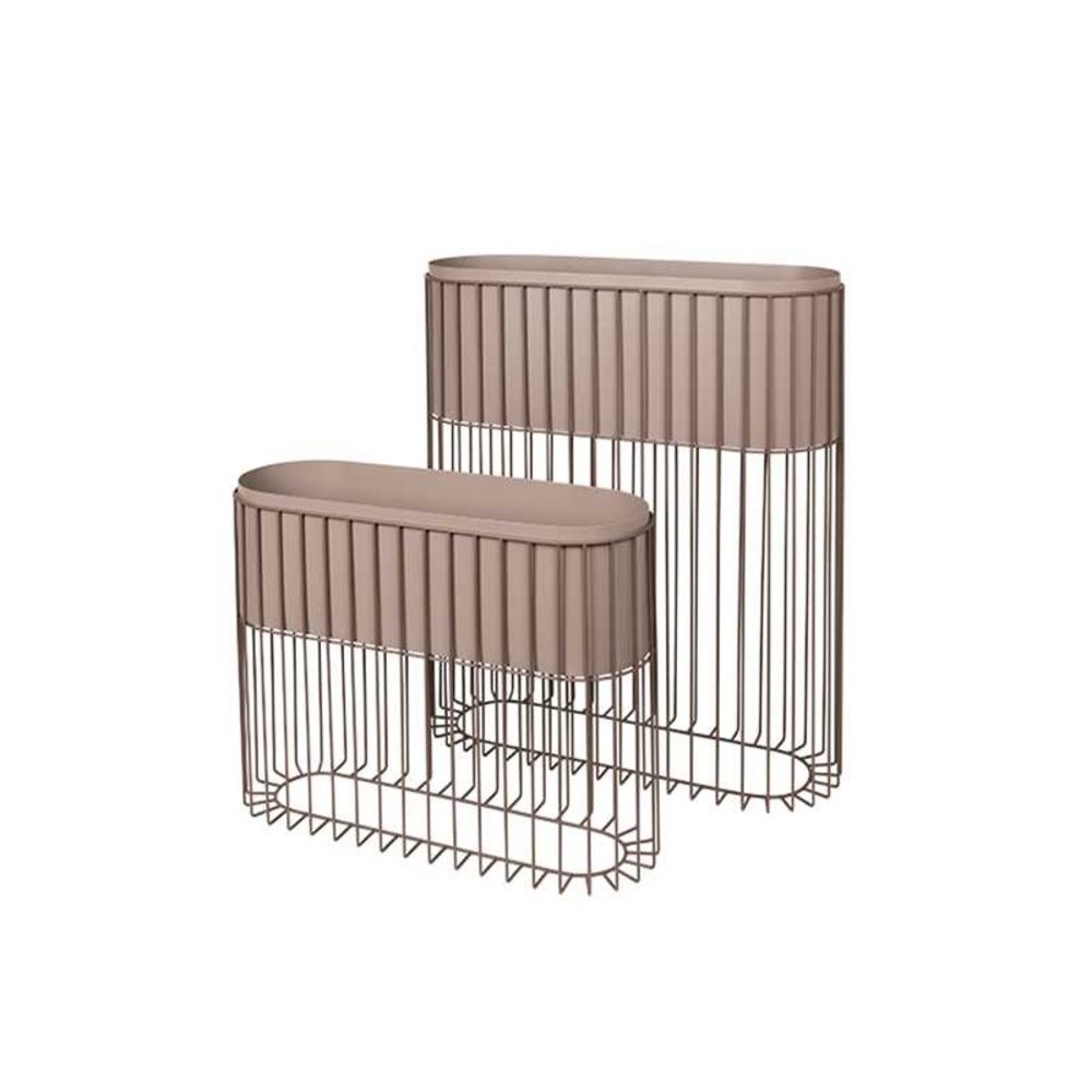 Broste Copenhagen Fenja planter on stand - taupe - LIVING AND CO.