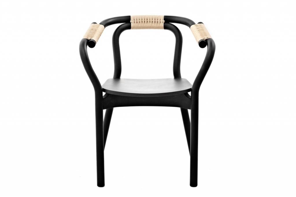 Normann Copenhagen Knot Chair stoel zwart hout - LIVING AND CO.