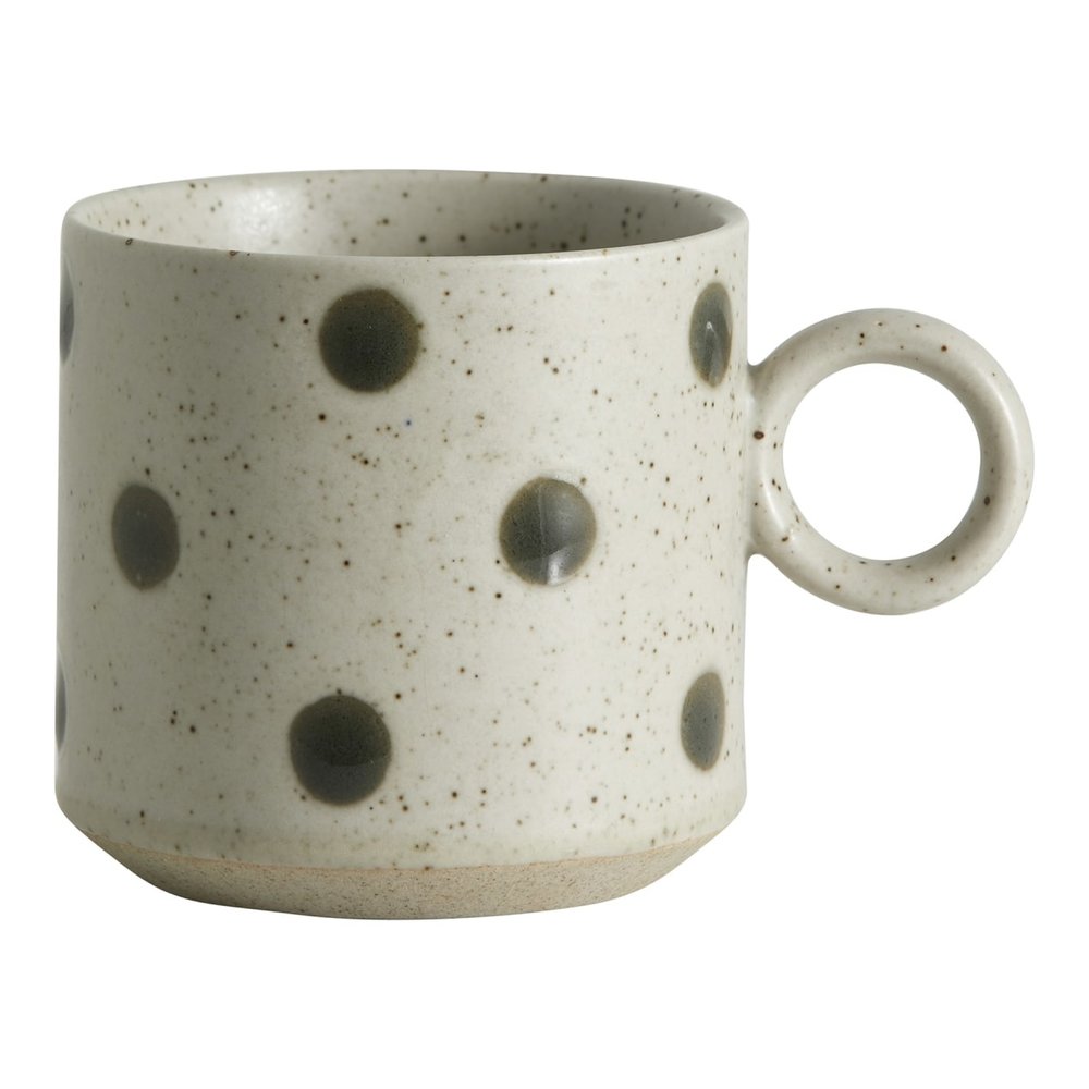 Nordal Grainy mugs sable/vert set de 4 pièces - LIVING AND CO.
