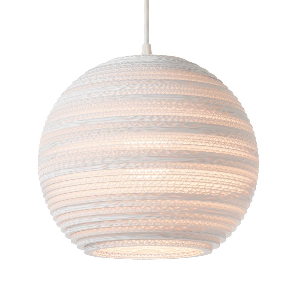 Graypants Moon 10 hanging lamp white - LIVING AND CO.