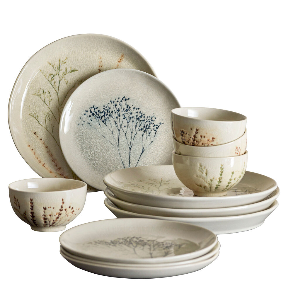 Bloomingville Bea tableware set of 12 pieces - LIVING AND CO.