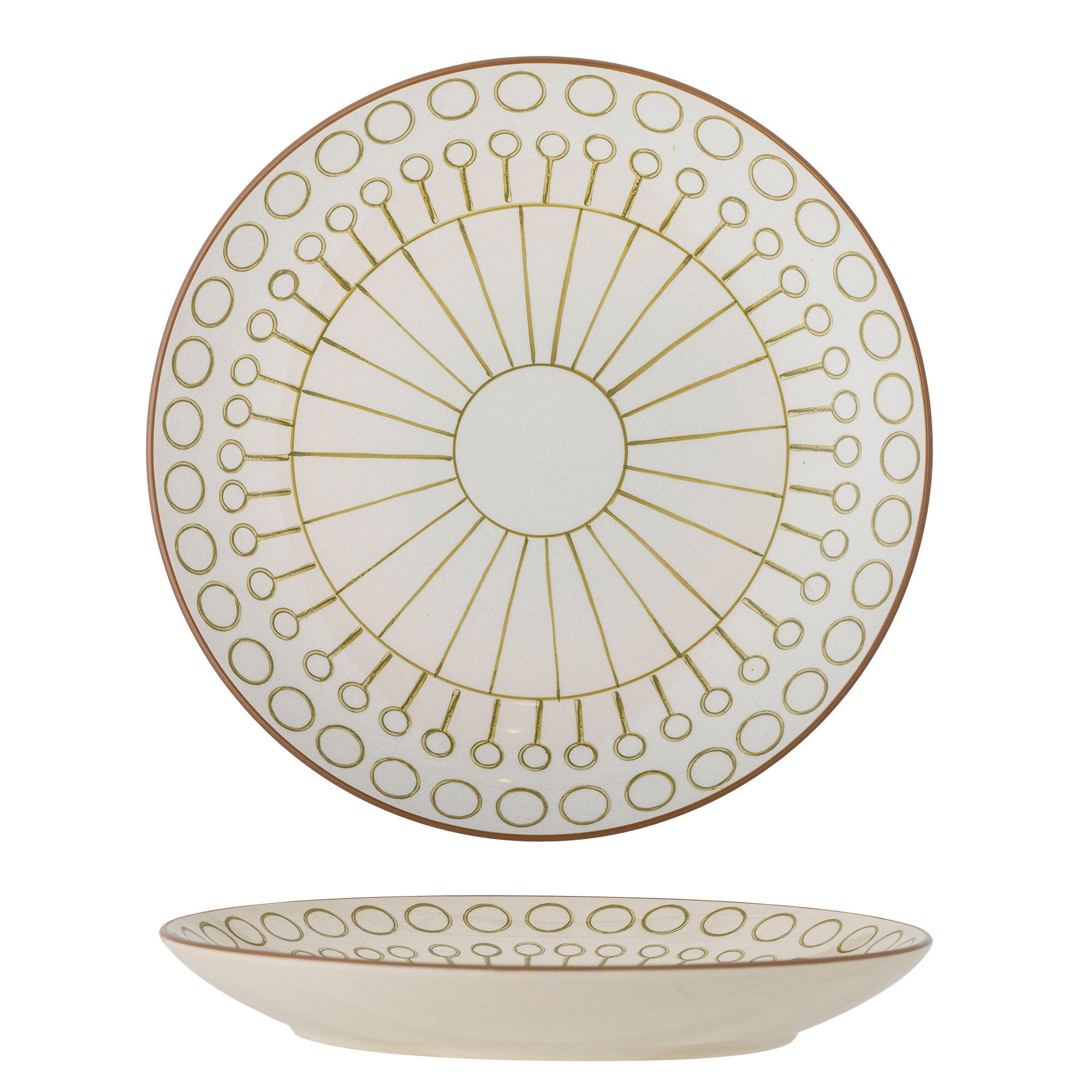 Bloomingville Maple plates Ø25.5cm green set of 6 pieces - LIVING AND CO.