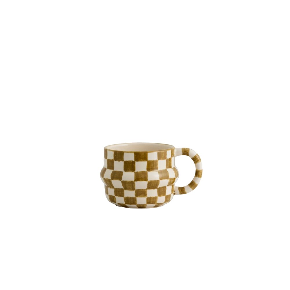 Juego de 4 tazas Nordal Ysia verde/marfil - LIVING AND CO.