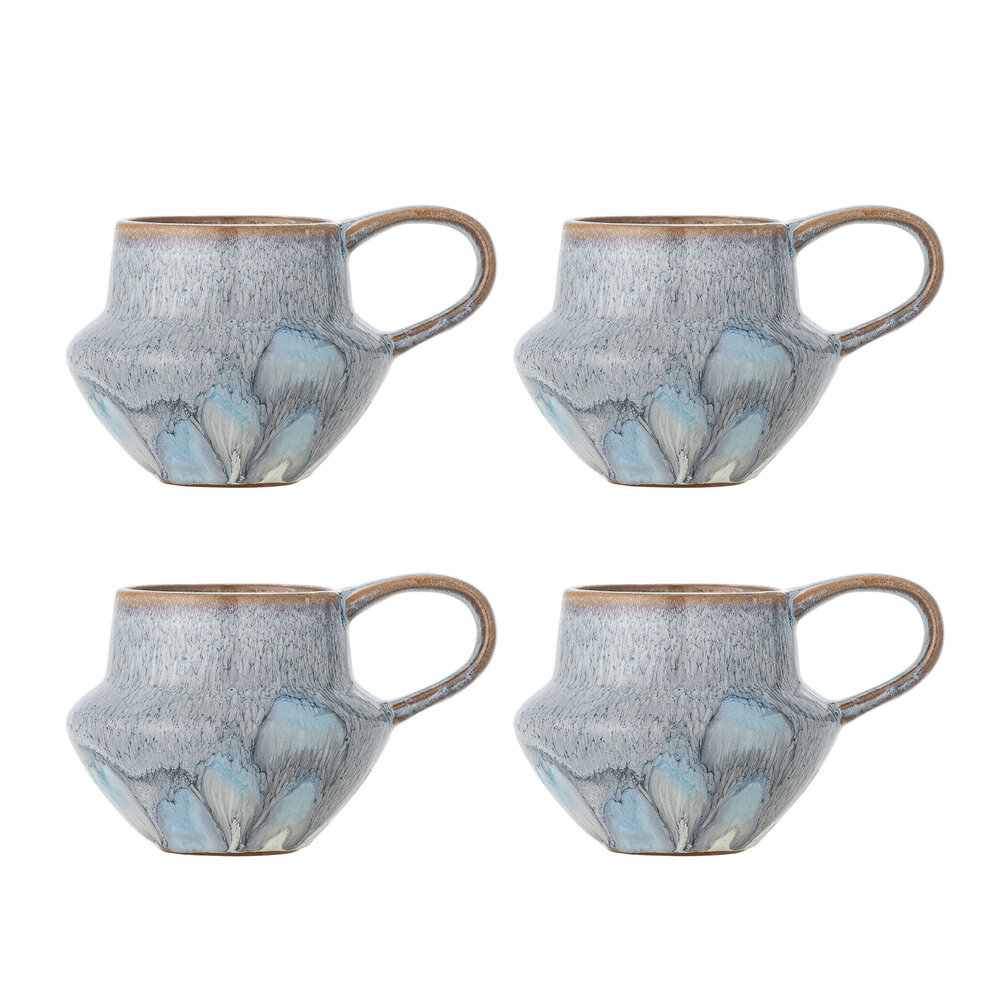 Juego de 4 tazas azules Bessie de Bloomingville - LIVING AND CO.