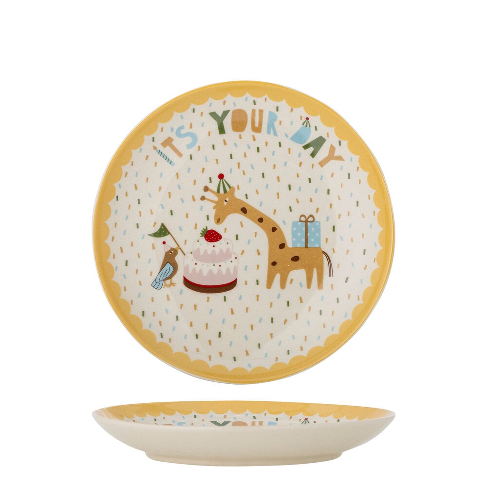 Bloomingville Mini Celebrate plates yellow set of 6 pieces - LIVING AND CO.