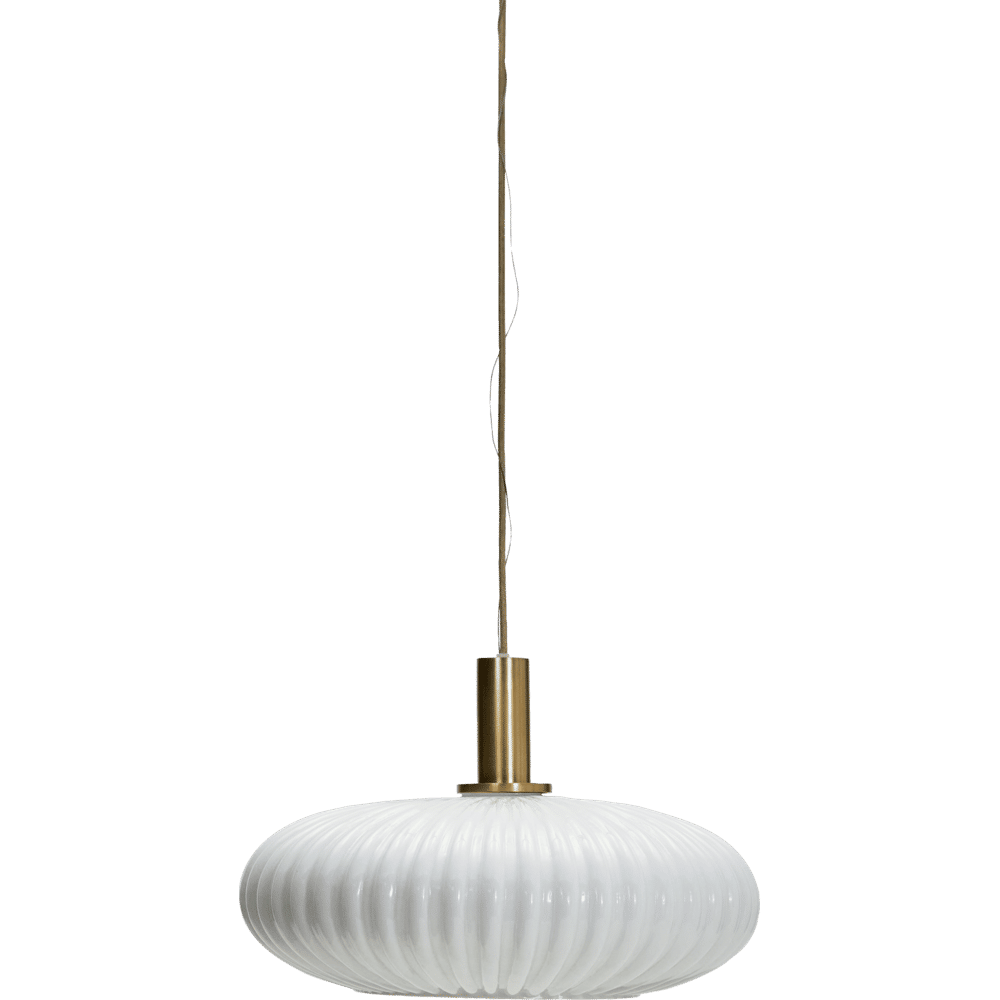 Lámpara colgante House Doctor Fort en latón/blanco roto - LIVING AND CO.