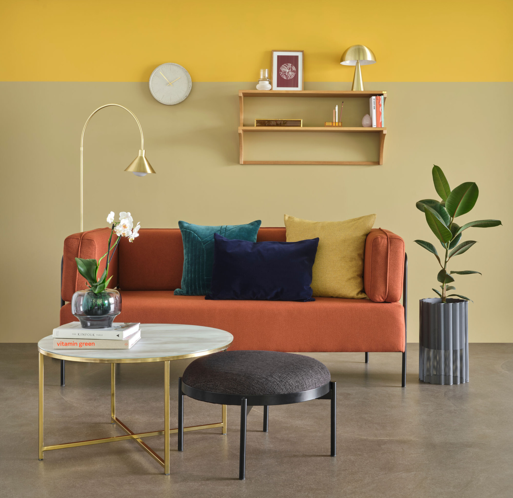 Hübsch Block bank maroon - LIVING AND CO.