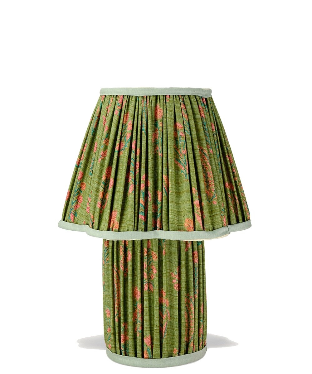 Lampe Myra Doing Goods S Silk Sami verte - LIVING AND CO.
