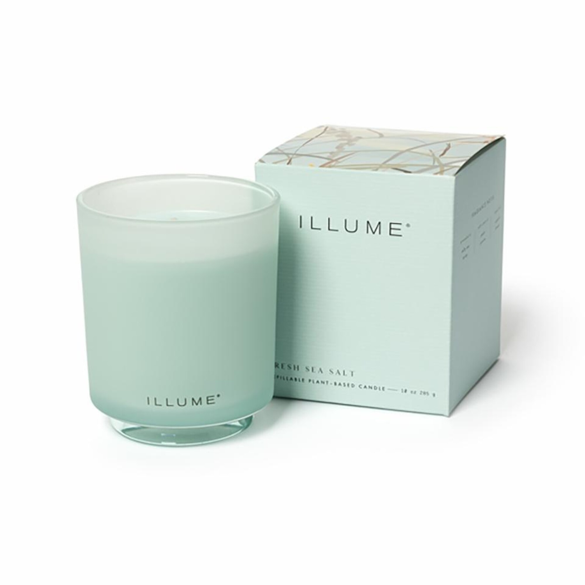 Illume Fresh sea salt box candle blue - LIVING AND CO.