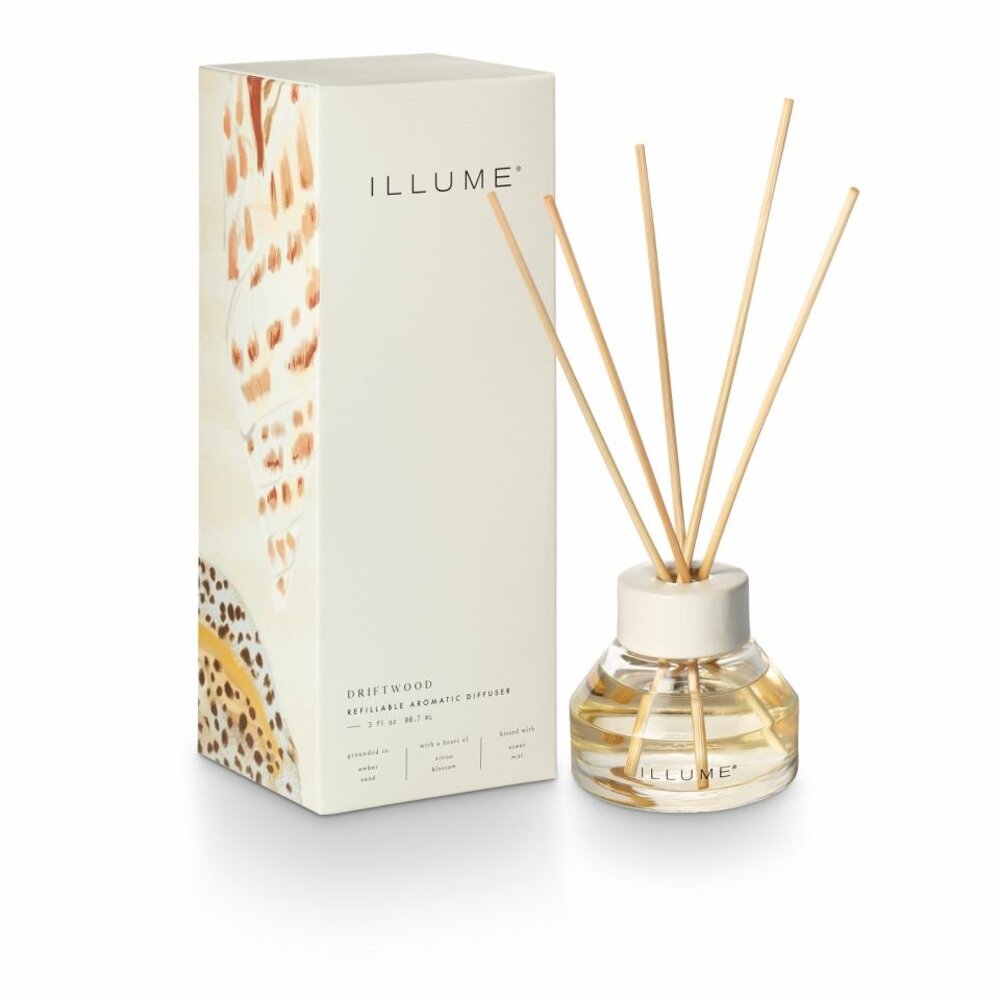 Illume Driftwood scent diffuser white - LIVING AND CO.