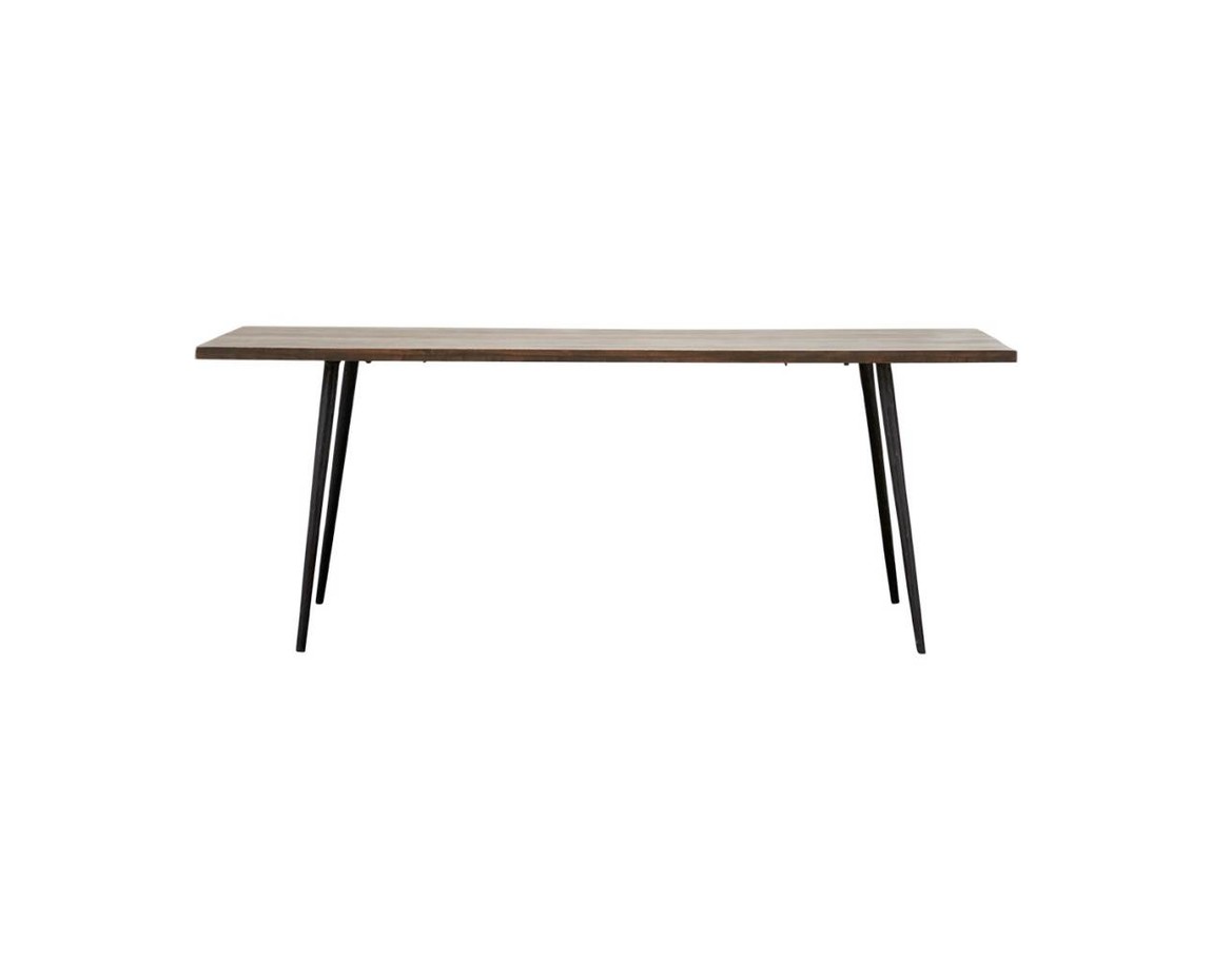 House Doctor Club dining table black wood iron - LIVING AND CO.