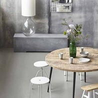 House Doctor Club round dining table wood iron - LIVING AND CO.