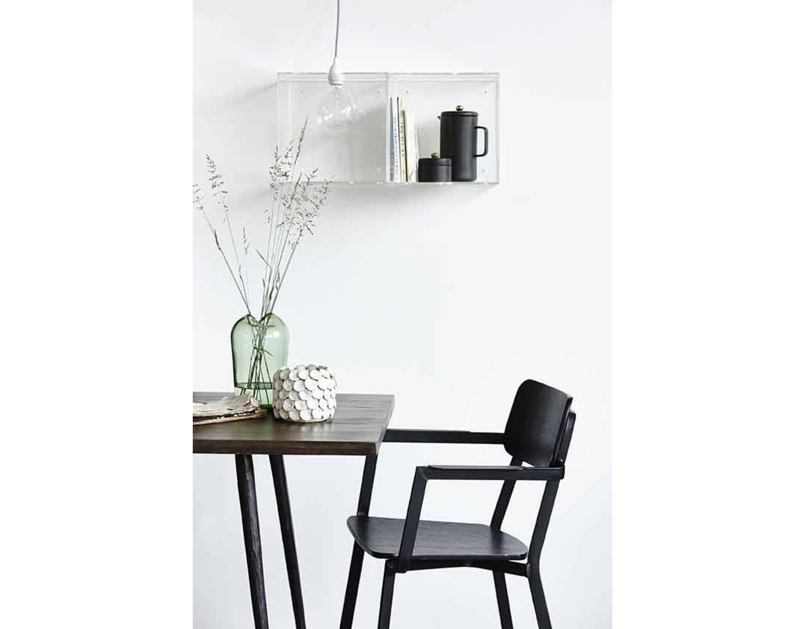 House Doctor Club dining table black wood iron - LIVING AND CO.