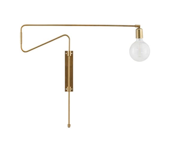 House Doctor Swing wall lamp brass iron verstelbaar - LIVING AND CO.