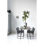 House Doctor Club dining table black wood iron - LIVING AND CO.