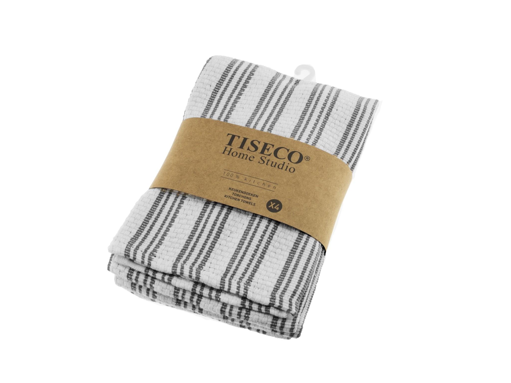 Tiseco Theedoek (4-pack, Grijs) - Kosmeyer.nl - Kosmeyer.nl
