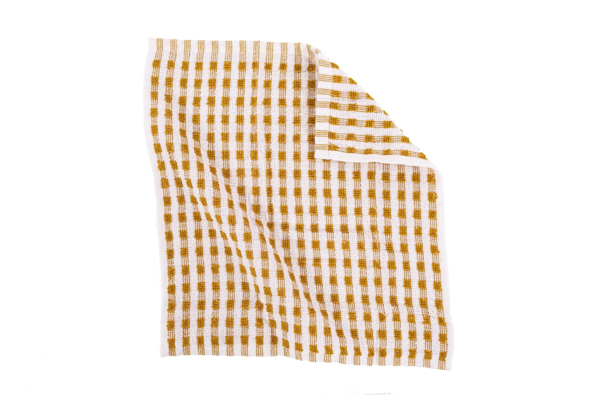 Vaatdoek geblokt camel - 6 stuks - Kosmeyer.nl