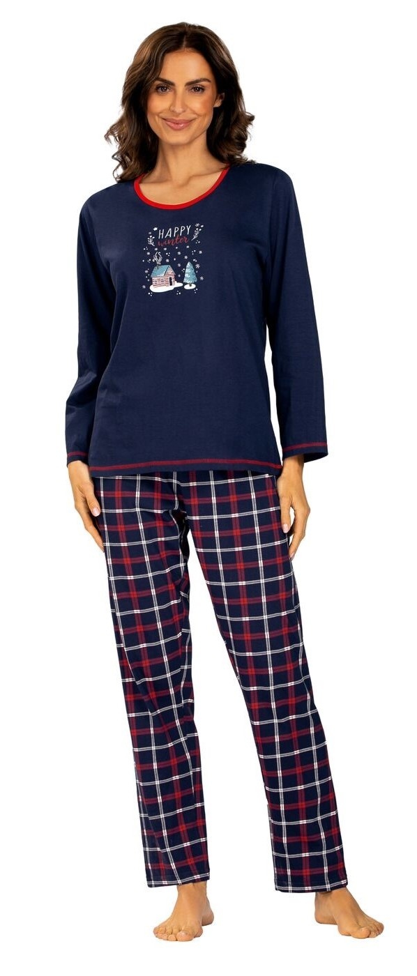 Comtessa dames pyjama katoen - happy winter - Kosmeyer.nl