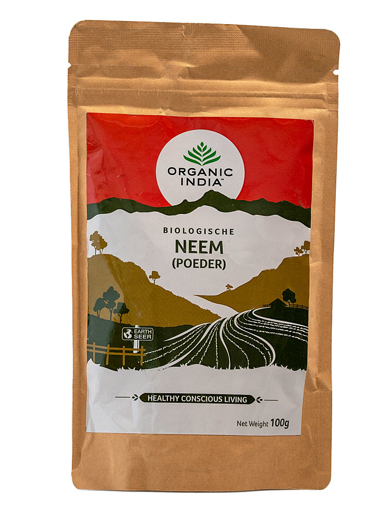 Neem poeder biologisch 100 g van Organic India - Organicwebshop.nl