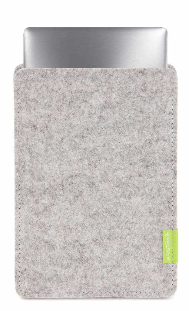 Asus ZenBook sleeve of wool felt / cover / bag - light-grey - WildTech