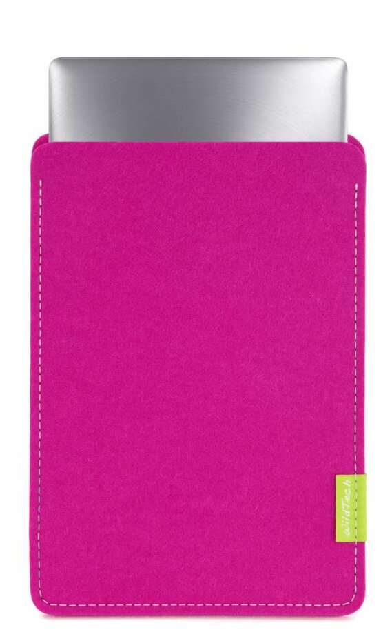 Asus ZenBook sleeve of wool felt / cover / bag - pink - WildTech