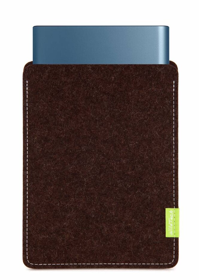 Samsung Portable SSD Sleeve / Case / Cover of wool felt - Truffle-Brown ...