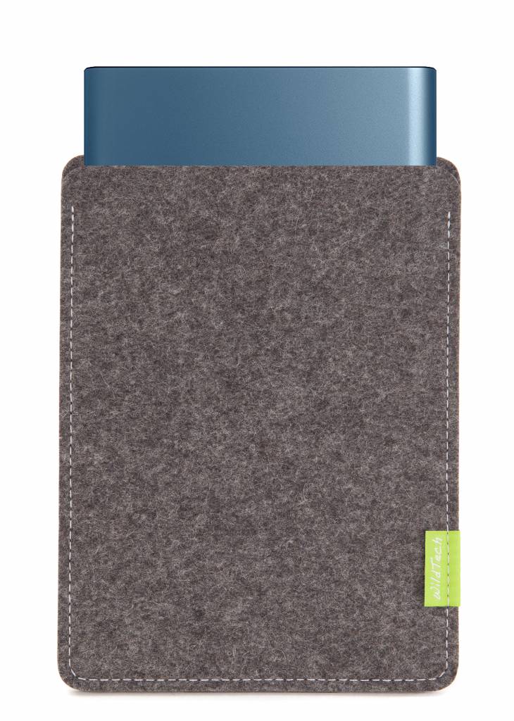 Samsung Portable SSD Sleeve / Case / Cover of wool felt - Grey - WildTech
