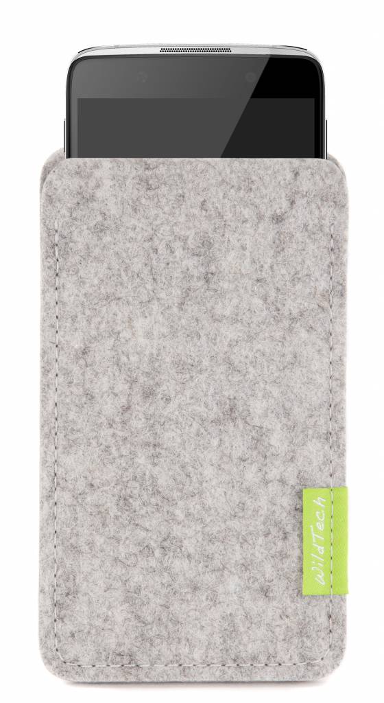Alcatel One Touch Sleeve / Hülle / Tasche aus Wollfilz - Hellgrau ...