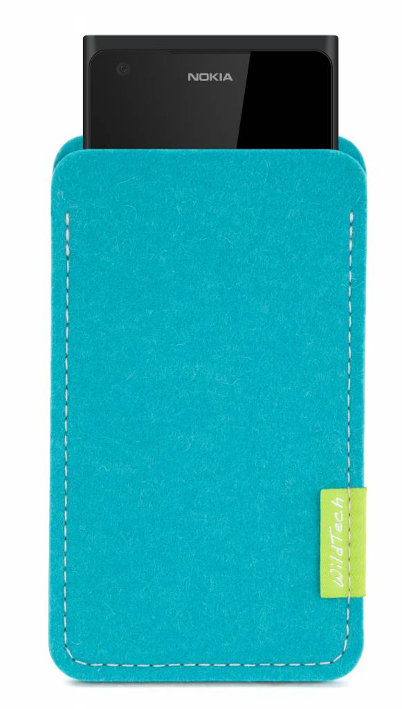 Nokia smartphone sleeve / case / cover of Merino wool felt - turquoise ...