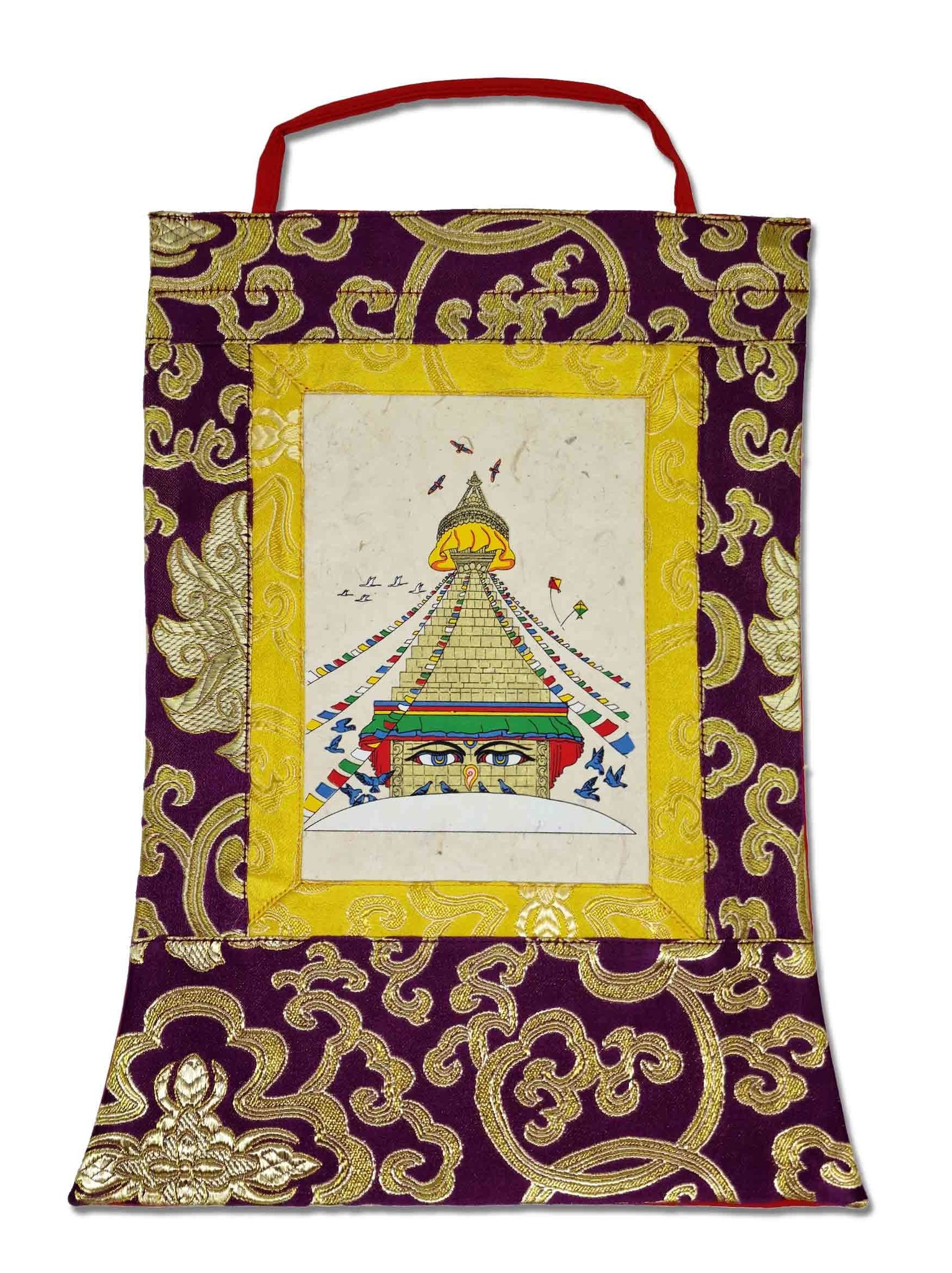 Tibetan Thangka "Boudhanath Stupa", mini - tibet-markets.ch