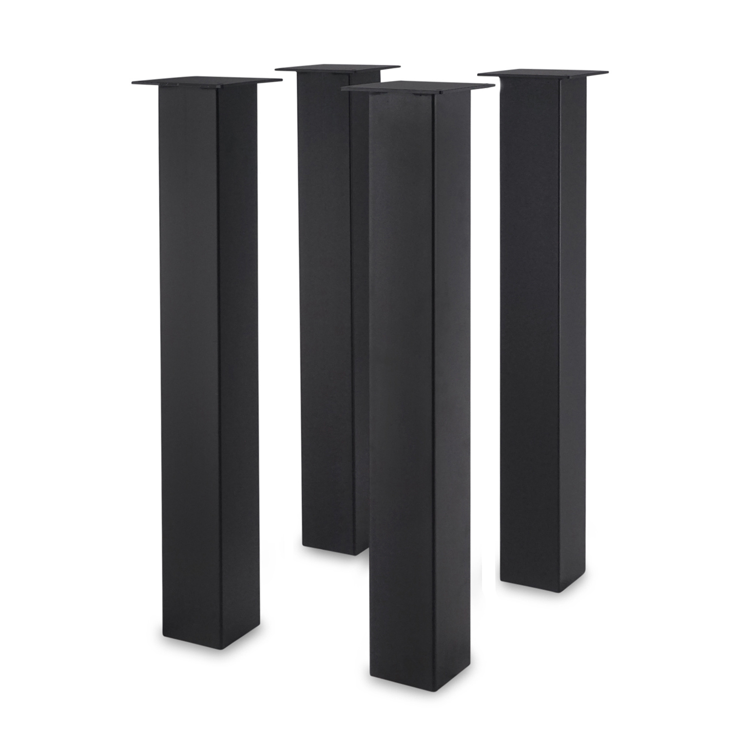Stalen tafelpoten 10x10 cm (4 stuks) - 72 cm hoog - GEPOEDERCOAT zwart