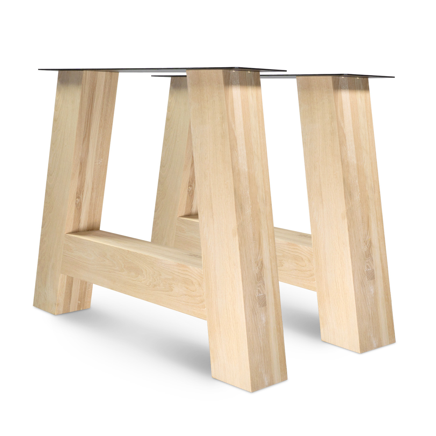 Eiken A-tafelpoten 12x12 - 78-88 cm - bij EIKENvakman.nl!