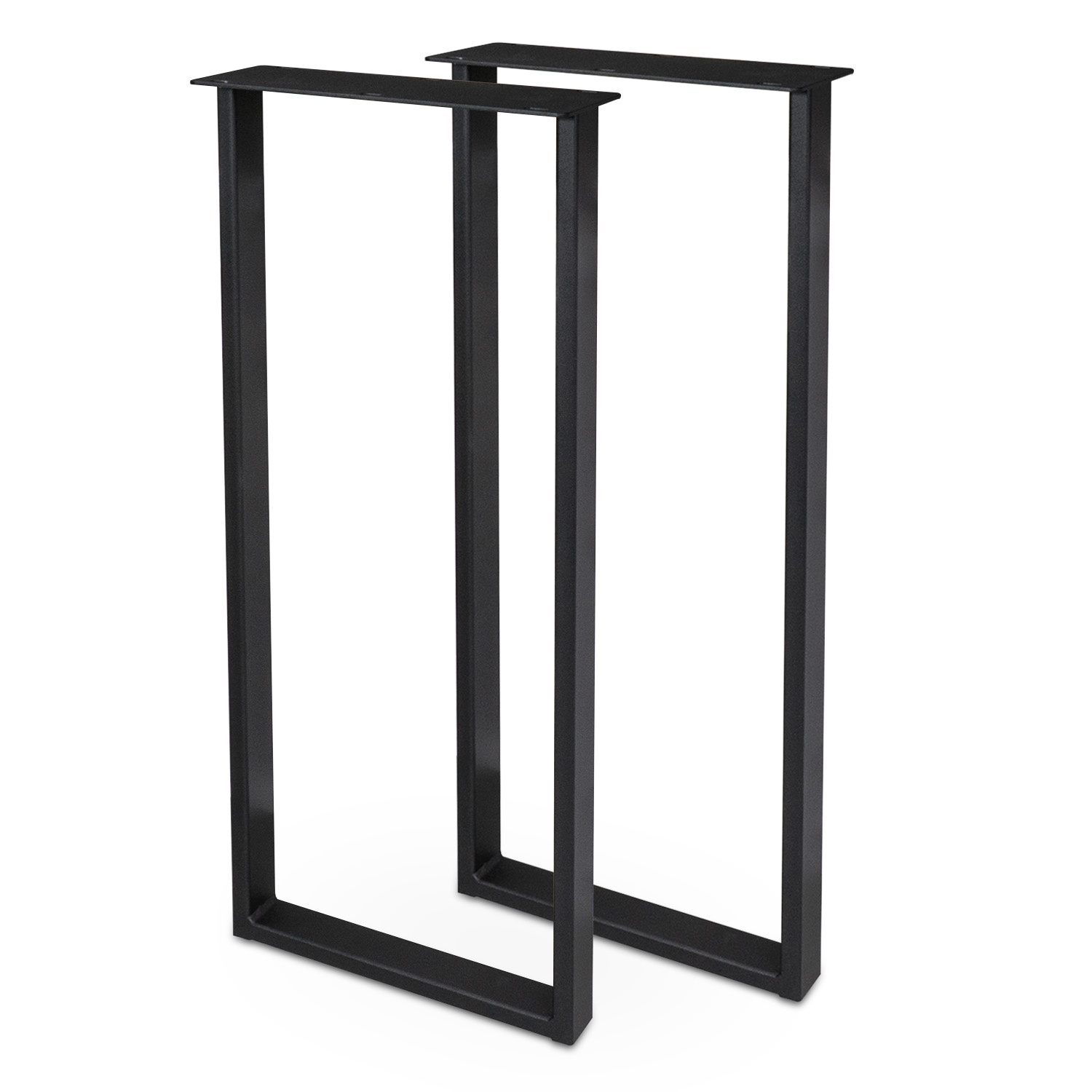 Stalen U-wandtafelpoten ELEGANT 2x5 cm - 86 cm hoog bij EIKENvakman