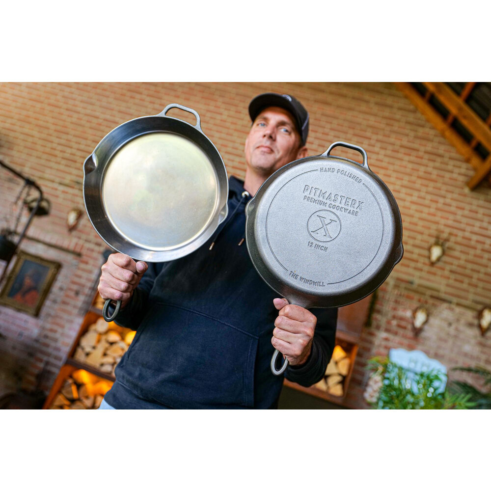 PitmasterX Skillet - The Windmill Cast Iron - Genuine Dutch Cast Iron