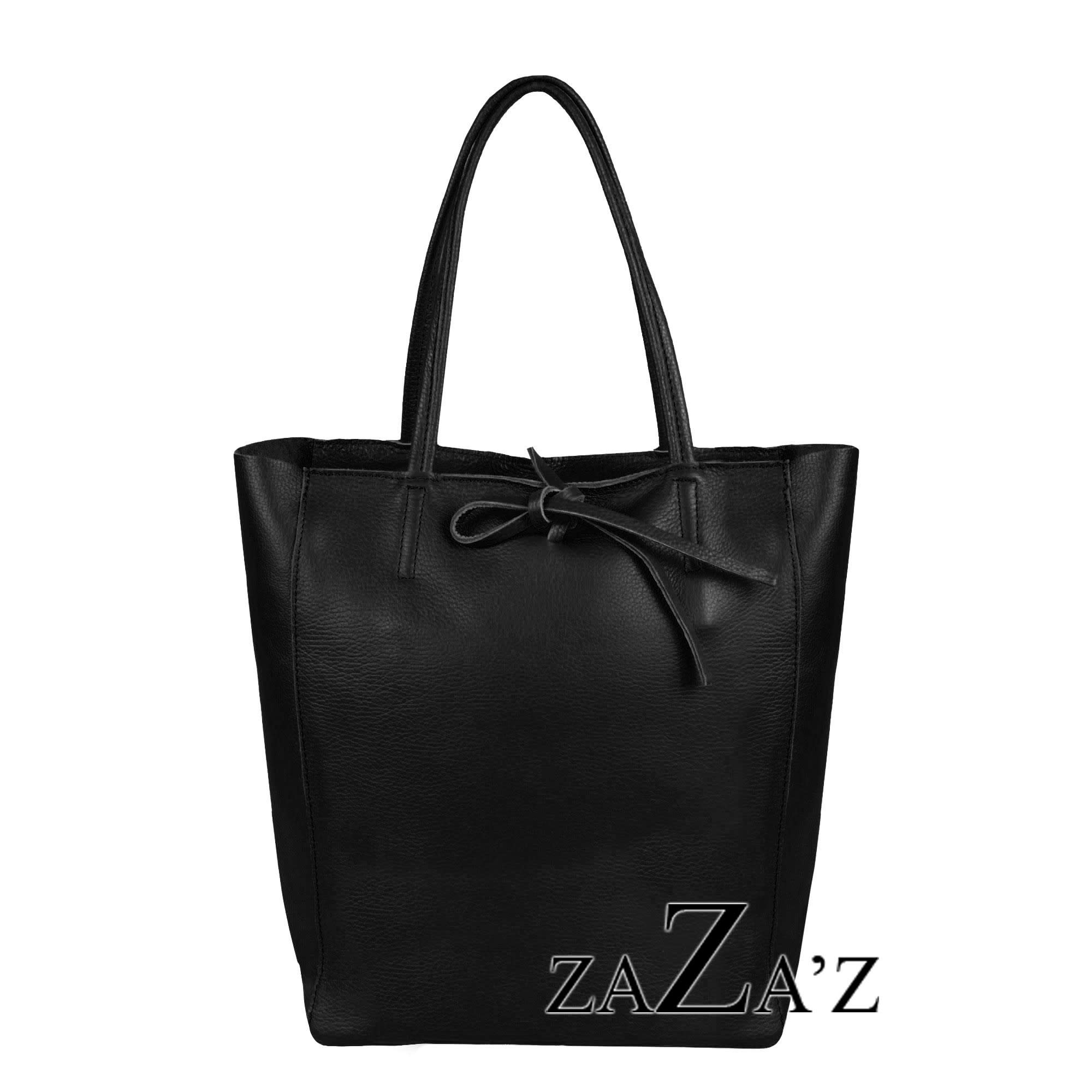 Leren Tas A4 Zwart - zaZa'z - KunstZinnig Kado- en Woonwinkel